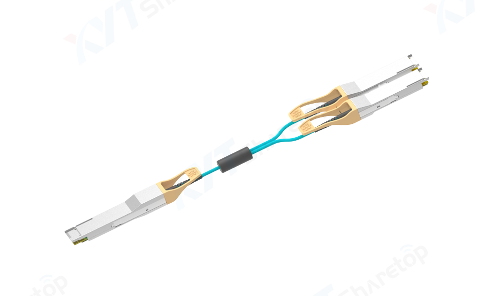 400G QSFP56-DD转2x 200G QSFP56 AOC-纤亿通